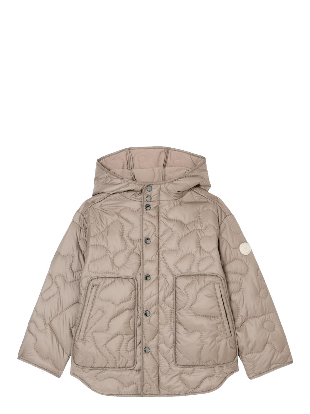 EMPORIO ARMANI Emporio Armani Quilted Flower-Pattern Jacket with Hood
